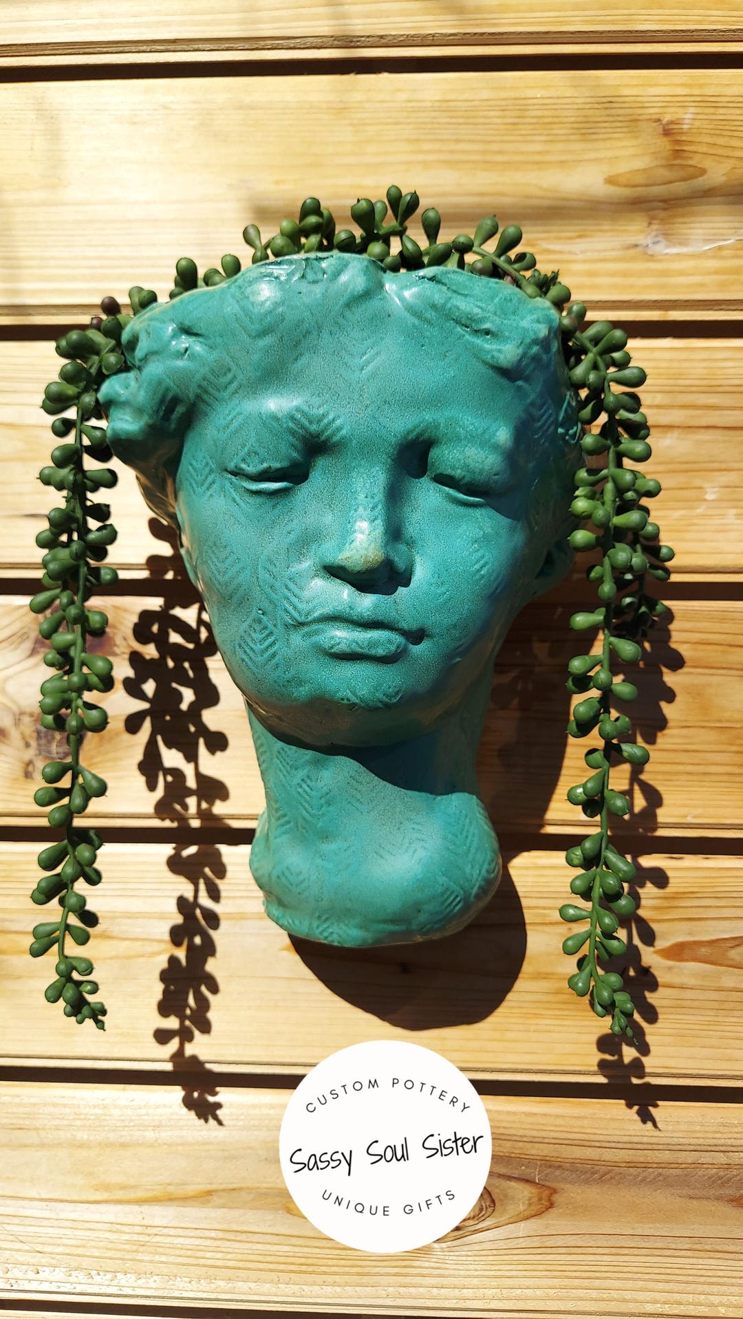 NEW! Aphrodite, Sassy Soul Sister, Ceramic Wall Planter, unique Gift ...