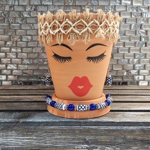 Sassy Soul Sister, Head Face Planter, Planter With Drainage, Planters ...