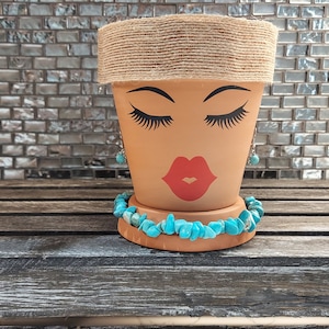 Sassy Soul Sister, Head Face Planter, Planter With Drainage, Planters ...