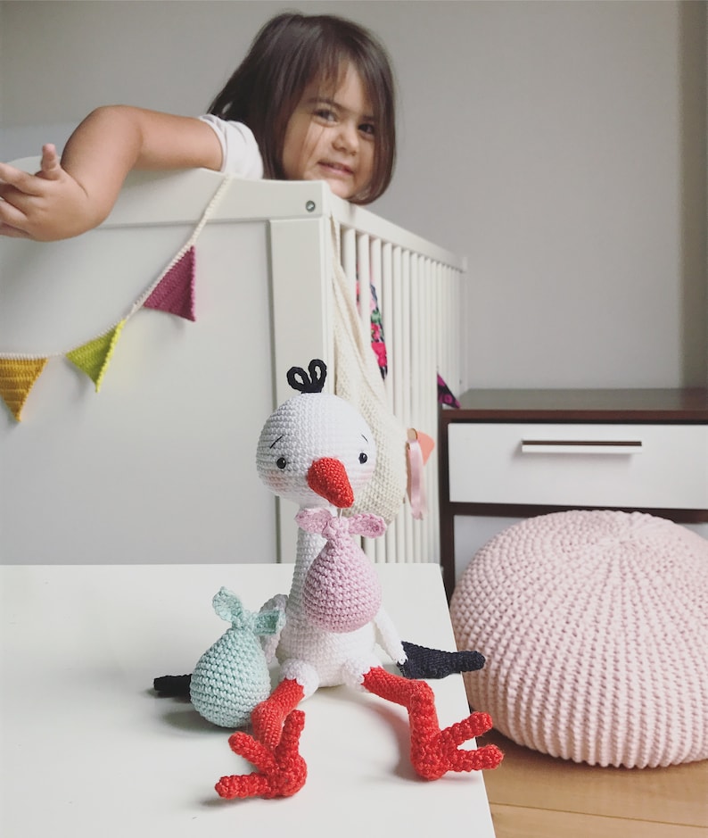 Crochet Pattern - Lucky the Stork - Etsy
