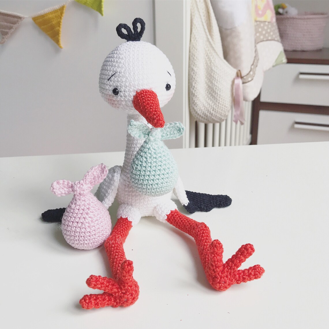 Crochet Pattern Lucky the Stork - Etsy