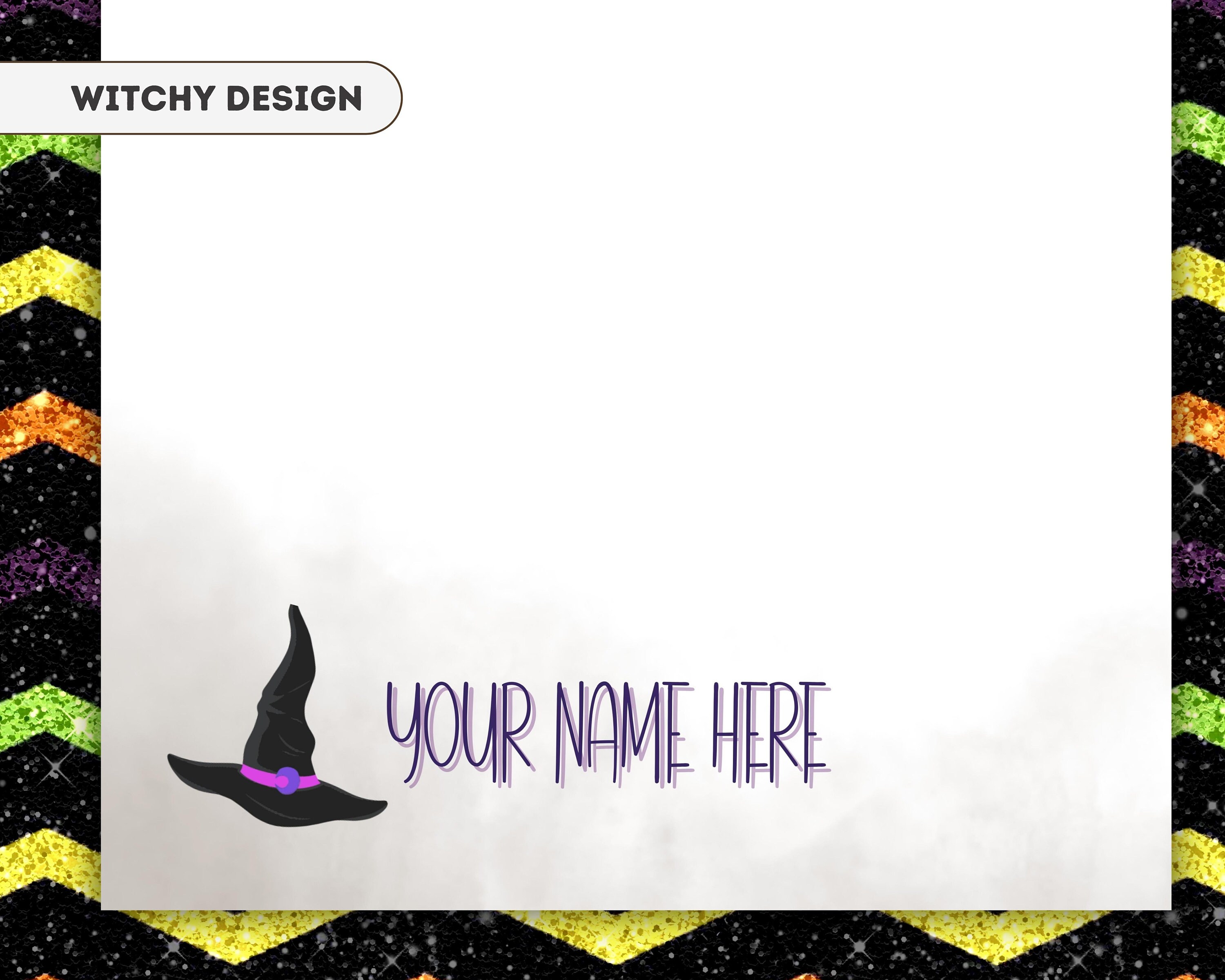 Halloween Personalized Notes Printable Us Letter Purple - Etsy