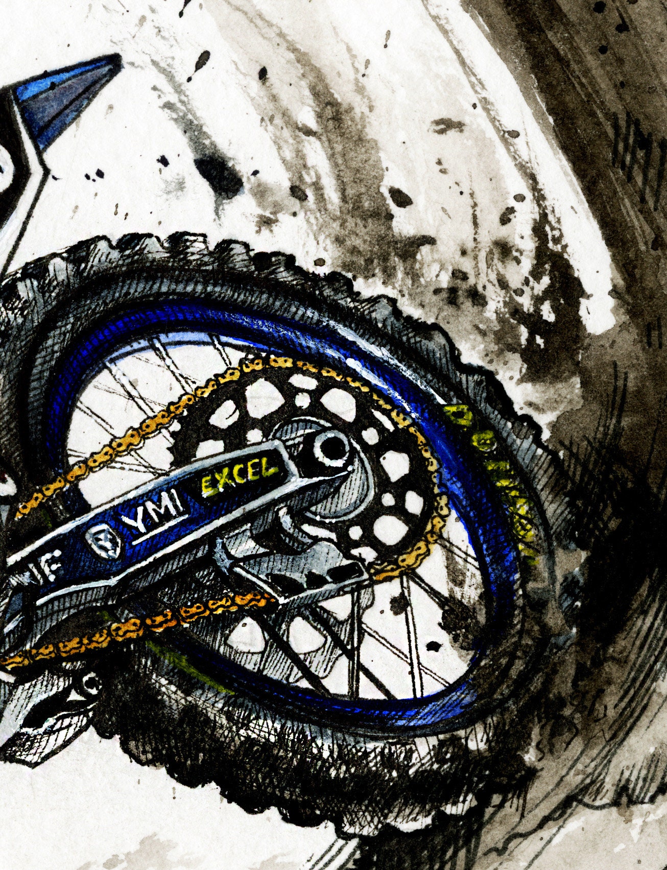 Motorcycle Art, Original Watercolor Painting, Gifts for Men, Svetnikart ...