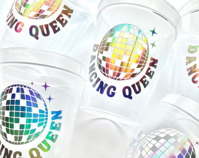 Disco Bachelorette Cups | Dancing Queen Cups | Disco Bachelorette ...