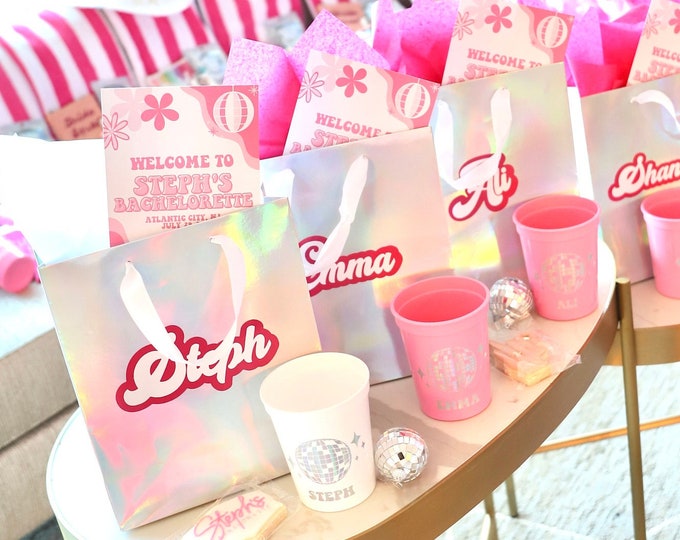 Disco Gift Bags Disco Bachelorette Personalized Disco - Etsy