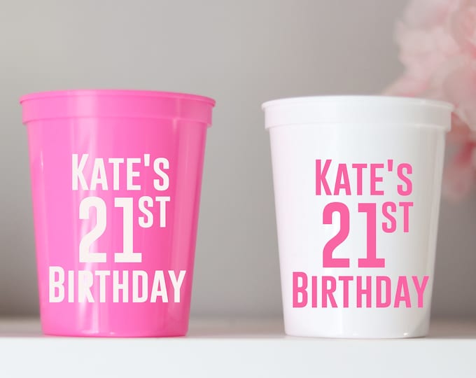 21st Birthday Party Cups Birthday Party Favors 21st - Etsy