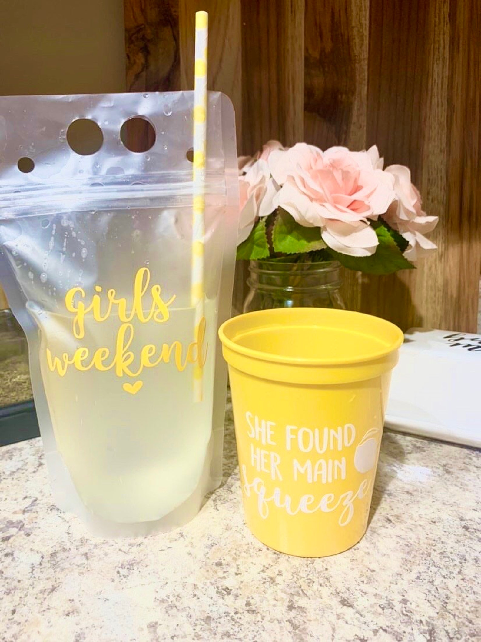 Girls Weekend Drink Pouch Beach Weekend Favor Personalized - Etsy