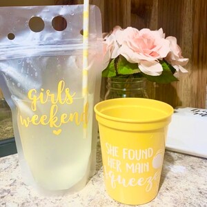 Girls Weekend Drink Pouch | Beach Weekend Favor | Personalized | Booze ...