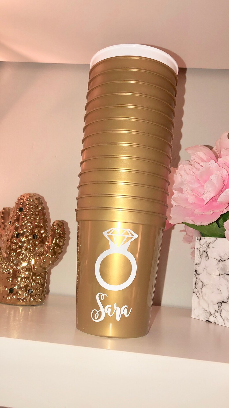 Bachelorette Party Cups with Names Bachelorette Party Favors | Etsy