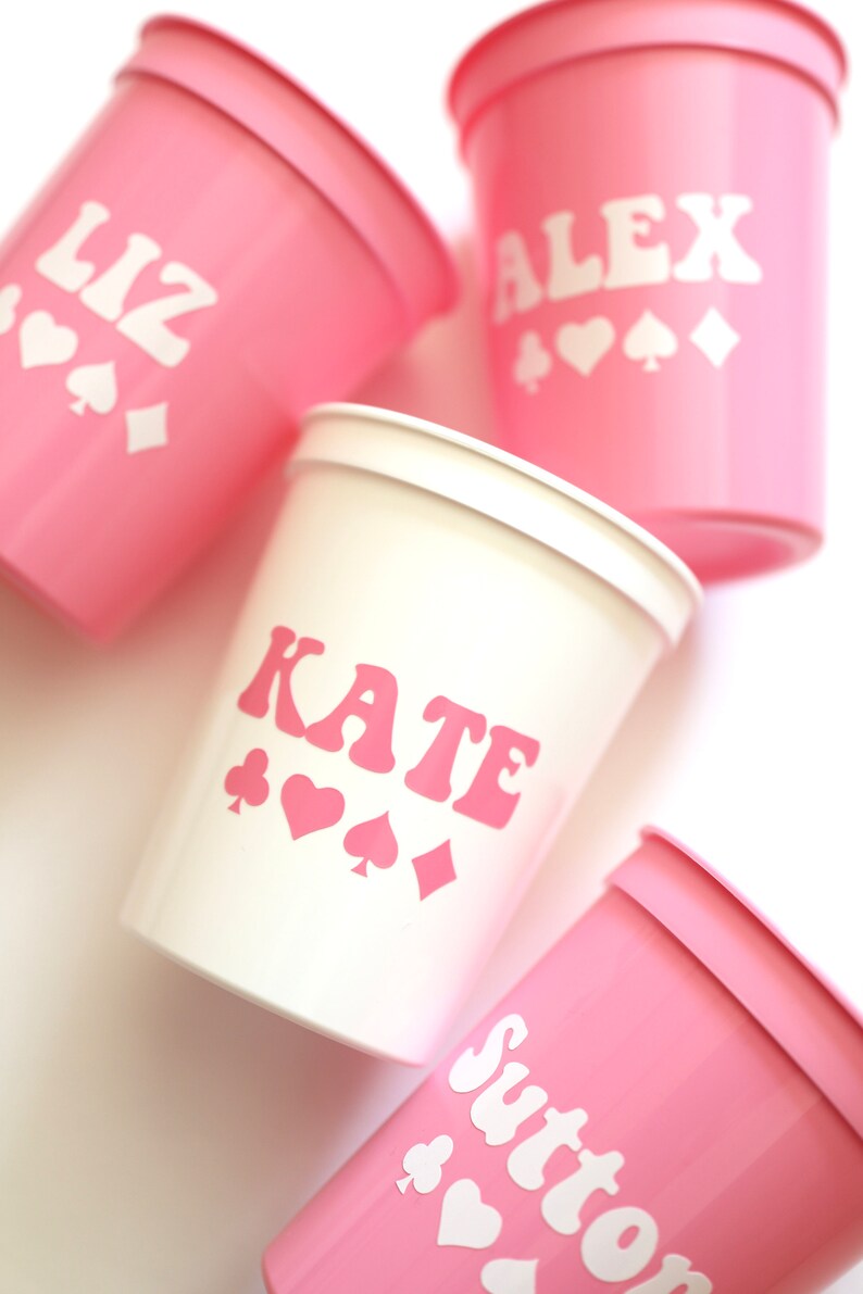 Personalized Vegas Bachelorette Cups With Names Vegas - Etsy