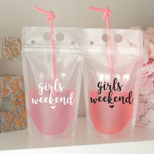 Girls Weekend Drink Pouch | Beach Weekend Favor | Personalized | Booze ...
