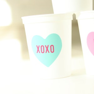 Valentine’s Day Kids Cups | Candy Hearts Cups Valentine's Cups for Kids ...