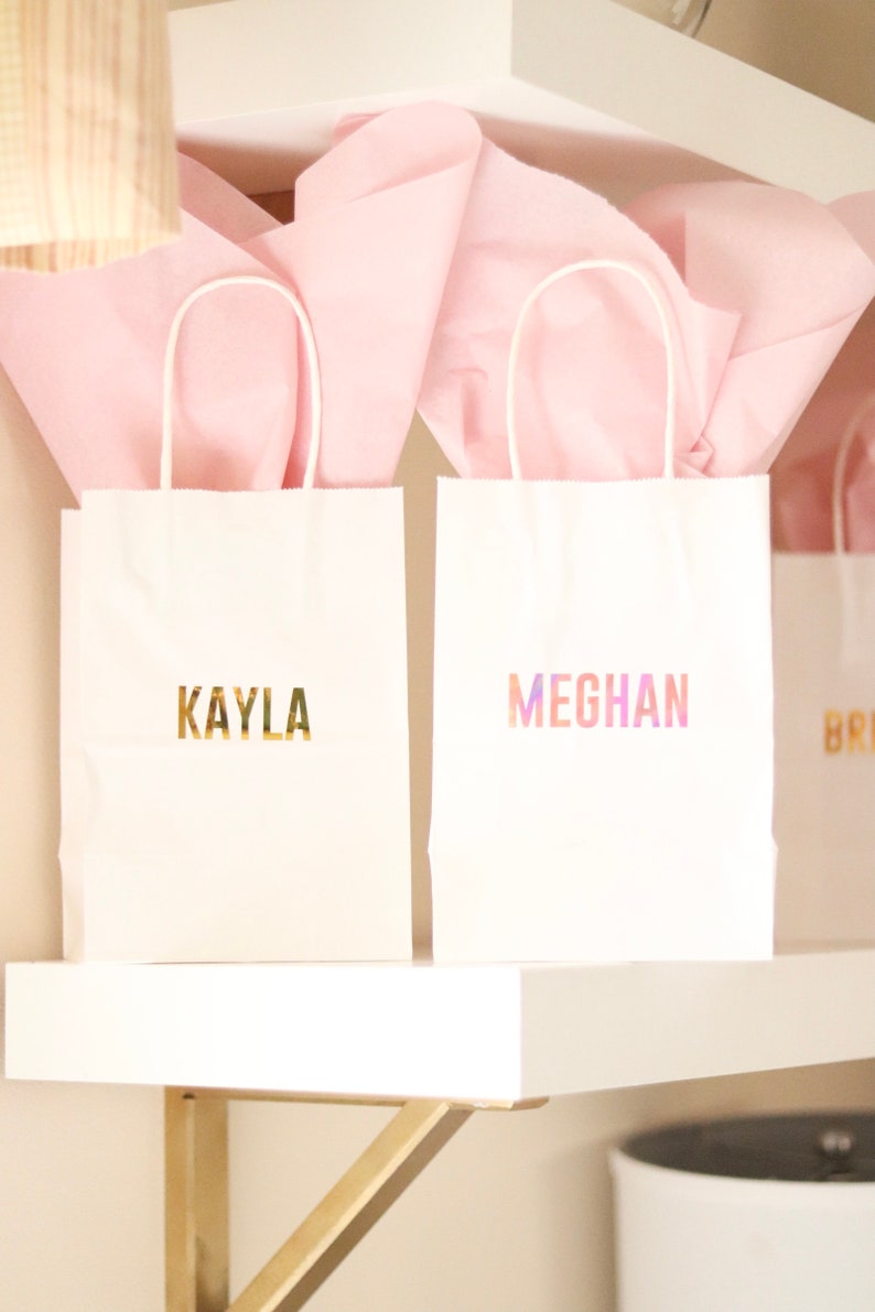 Personalized Gift Bags Paper Gift Bags With Names | Etsy