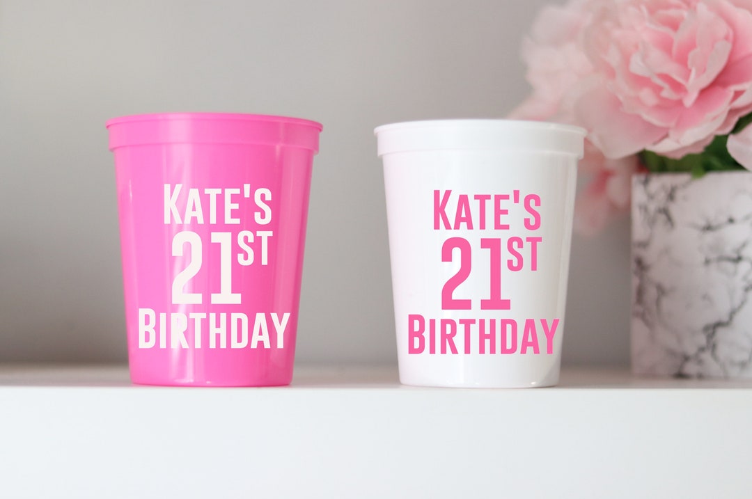 21st Birthday Party Cups | Birthday Party Favors | 21st Birthday Party ...