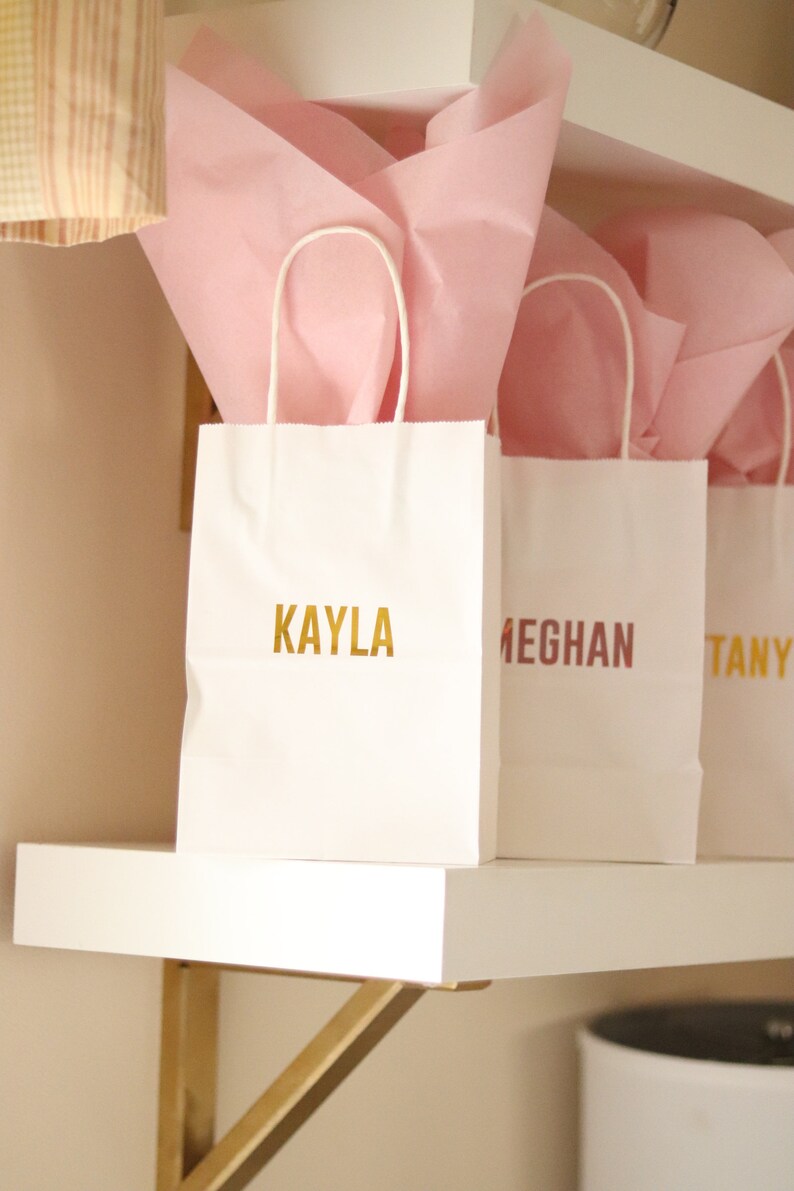 Personalized Gift Bags Paper Gift Bags With Names | Etsy