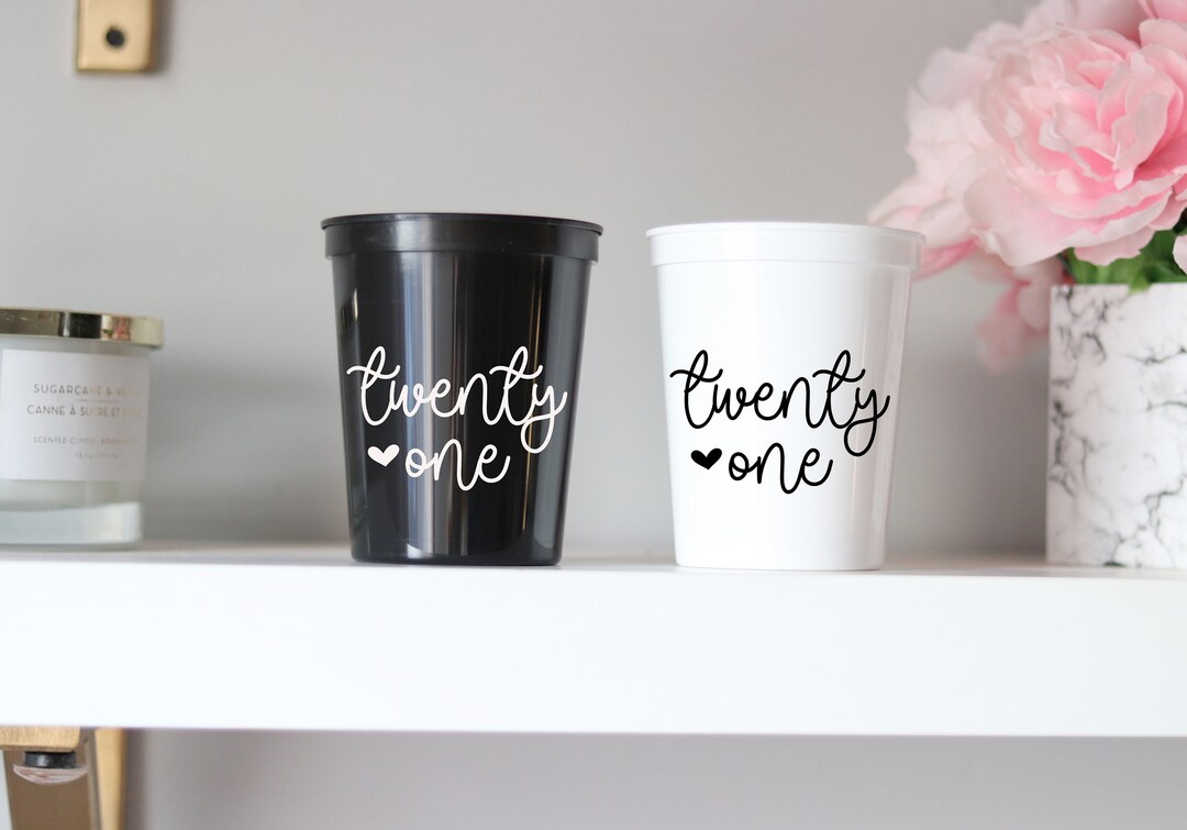 21st Birthday Party Cups | Birthday Party Favors | 21st Birthday Party ...