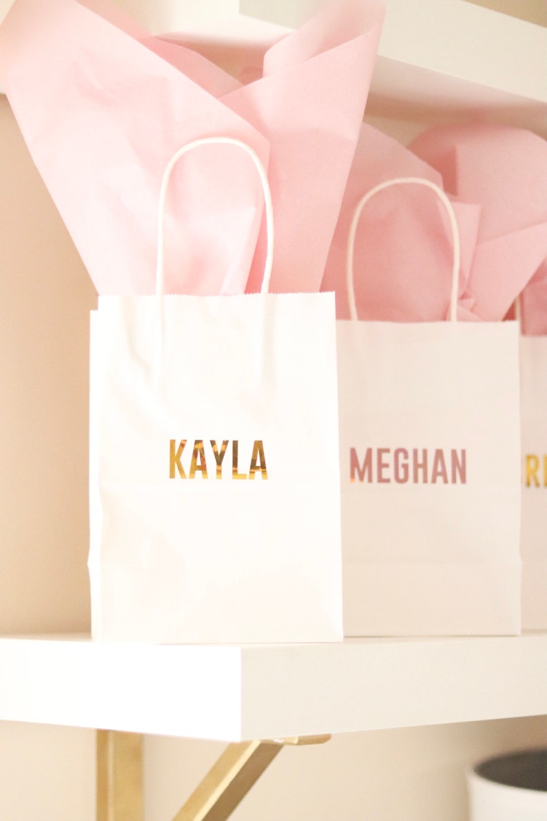 Personalized Gift Bags Paper Gift Bags With Names | Etsy