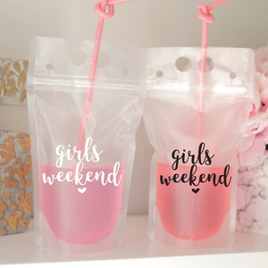 Girls Weekend Drink Pouch | Beach Weekend Favor | Personalized | Booze ...