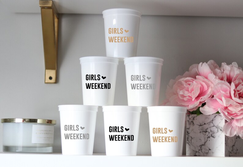 Girls Weekend Cups Girls Weekend Bachelorette Party Cups - Etsy