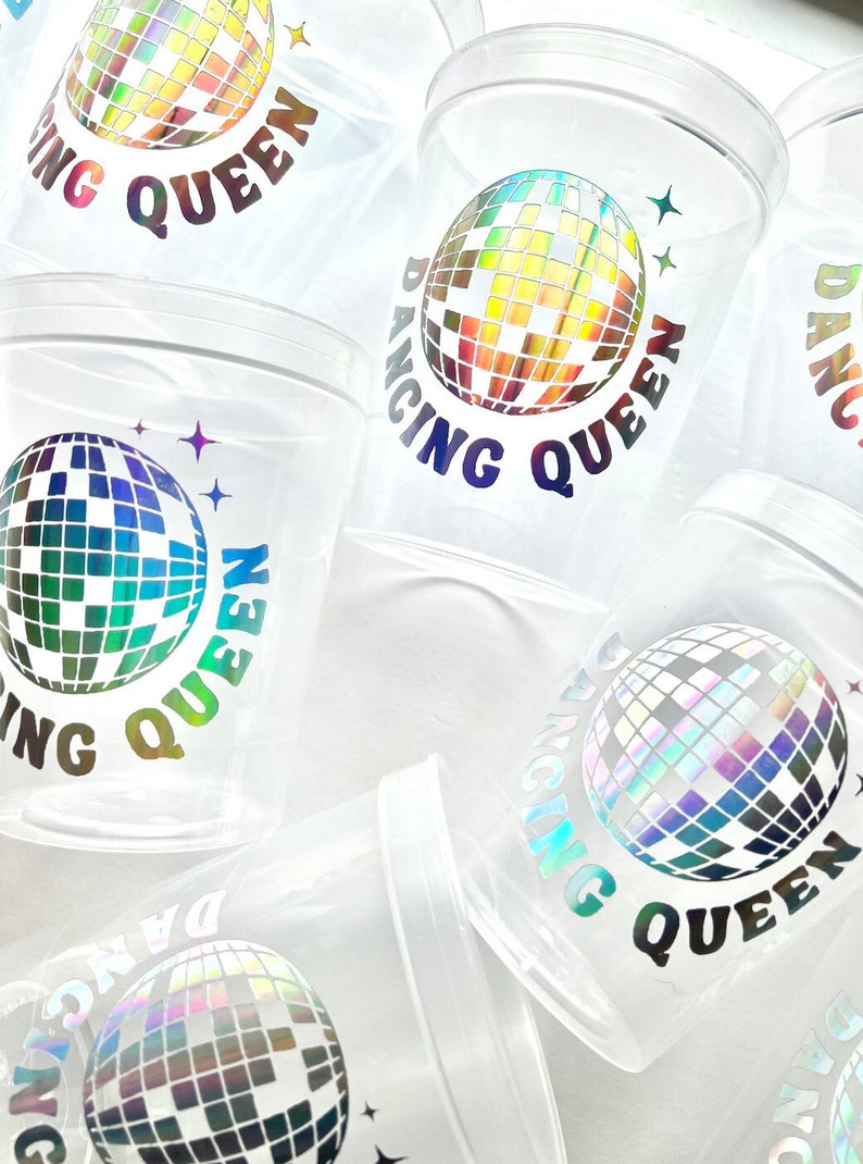 Disco Bachelorette Cups | Dancing Queen Cups | Disco Bachelorette ...