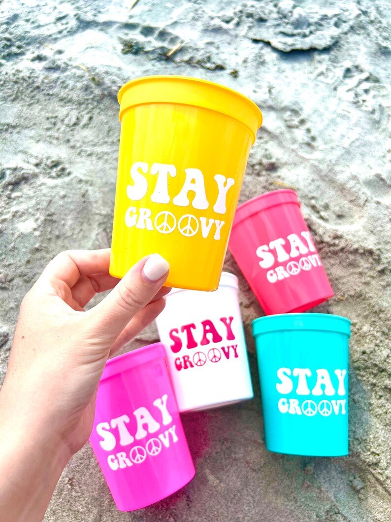Stay Groovy Disco Bachelorette Cups Groovy Disco - Etsy