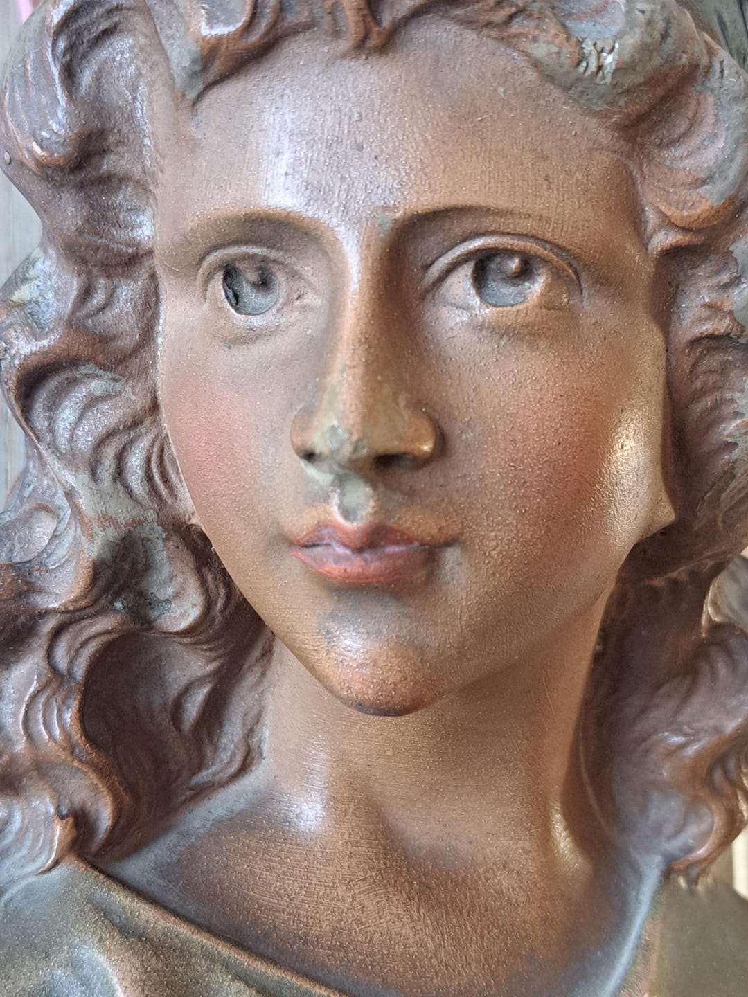 Beautiful Antique Bust of a French Girl. Very Good Statue From a Girl ...