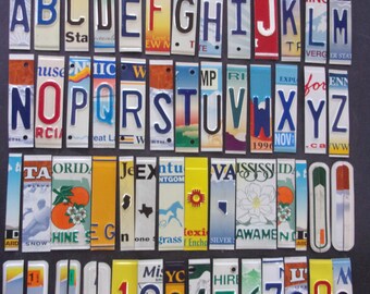 License plate letter | Etsy