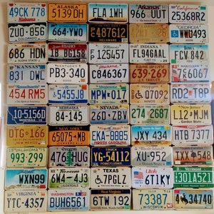LICENSE PLATE Set of All 50 U S A States Fast Shipping USPS Priority ...