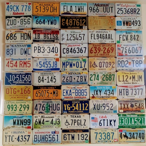 Usa License Plate - Etsy