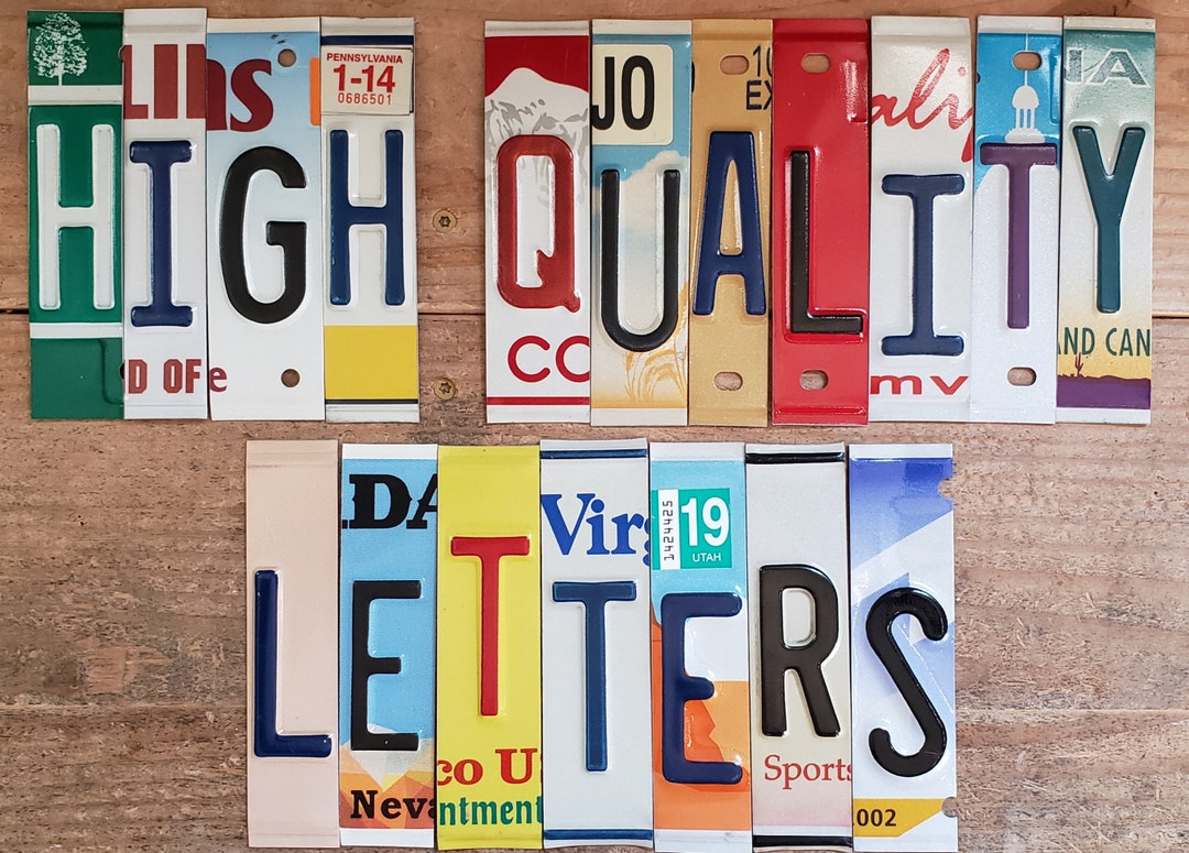 License Plate LETTERS Authentic High Quality All RAISED License Plate ...