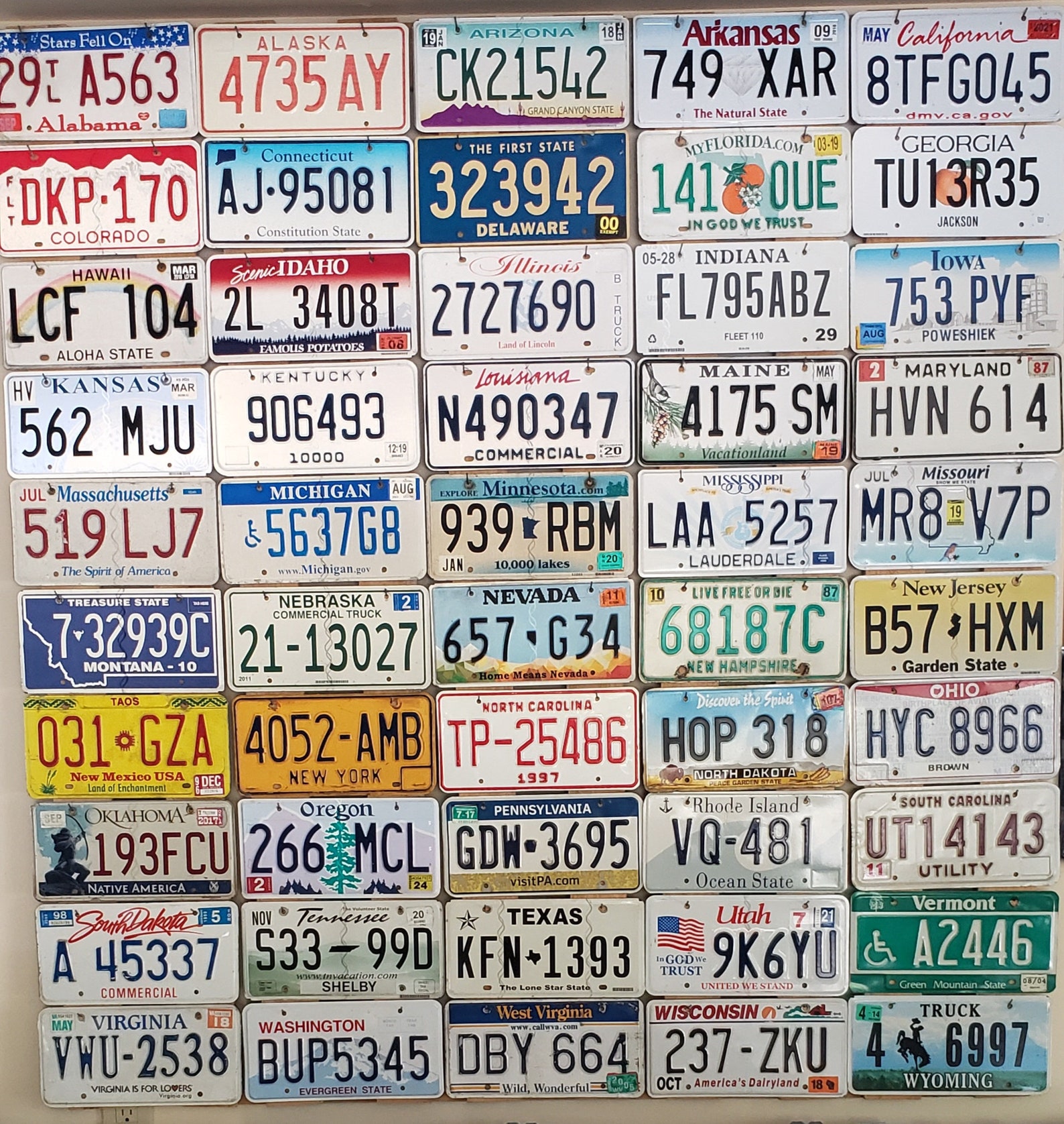 USA 50 state collection license plates. FREE Fast shipping | Etsy