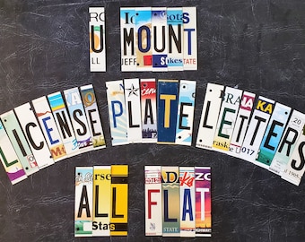 Worn & Faded License Plate Letters and Numbers to Build Your - Etsy