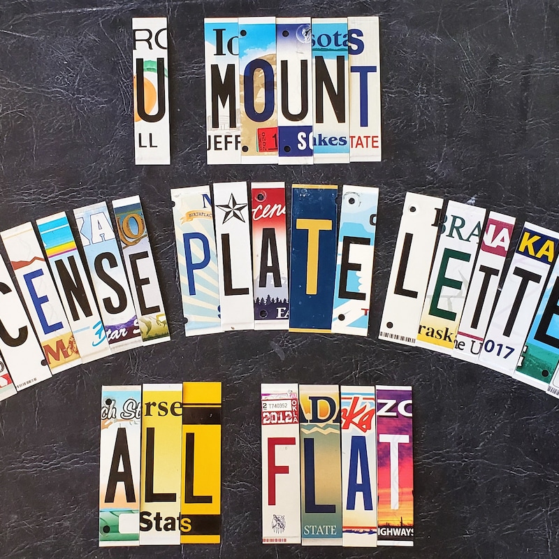 License Plate Letters - Etsy