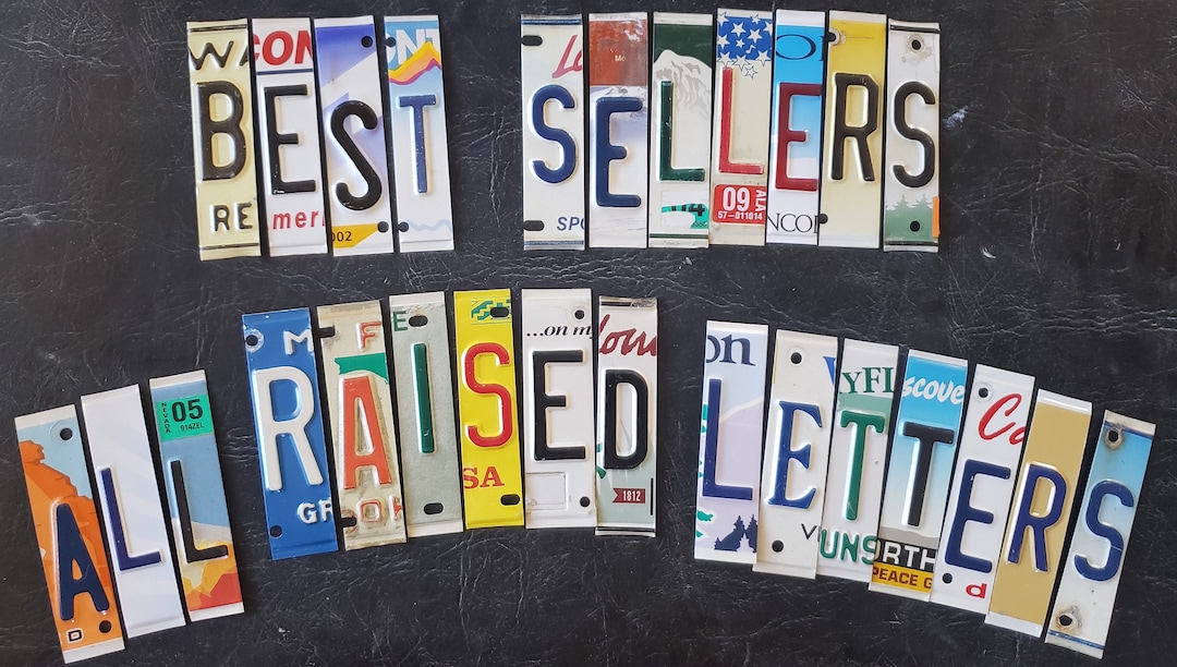 Professionally Cut License Plate LETTERS and Numbers From Real Plates ...