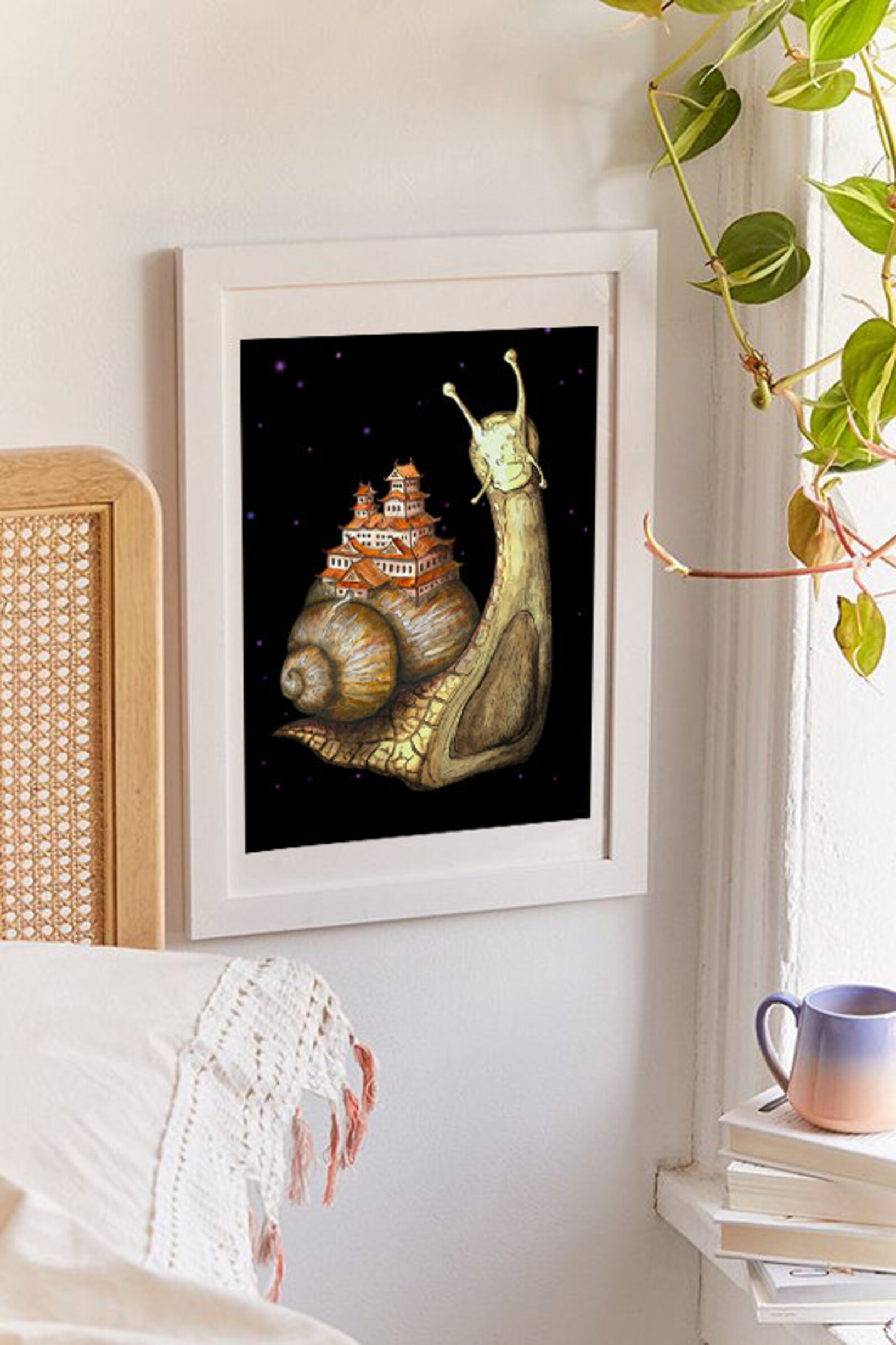 Surreal Snail With Tokyo Palace Wall Art Print - Etsy