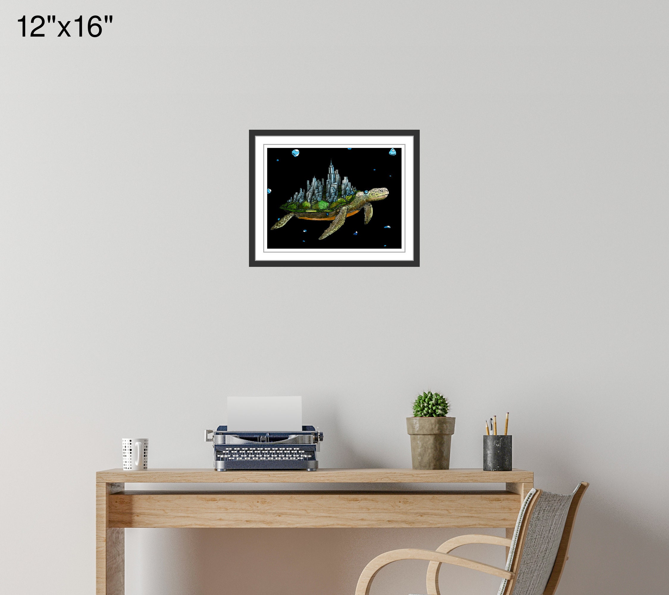 Surreal Sea Turtle Art Wall Art Print - Etsy