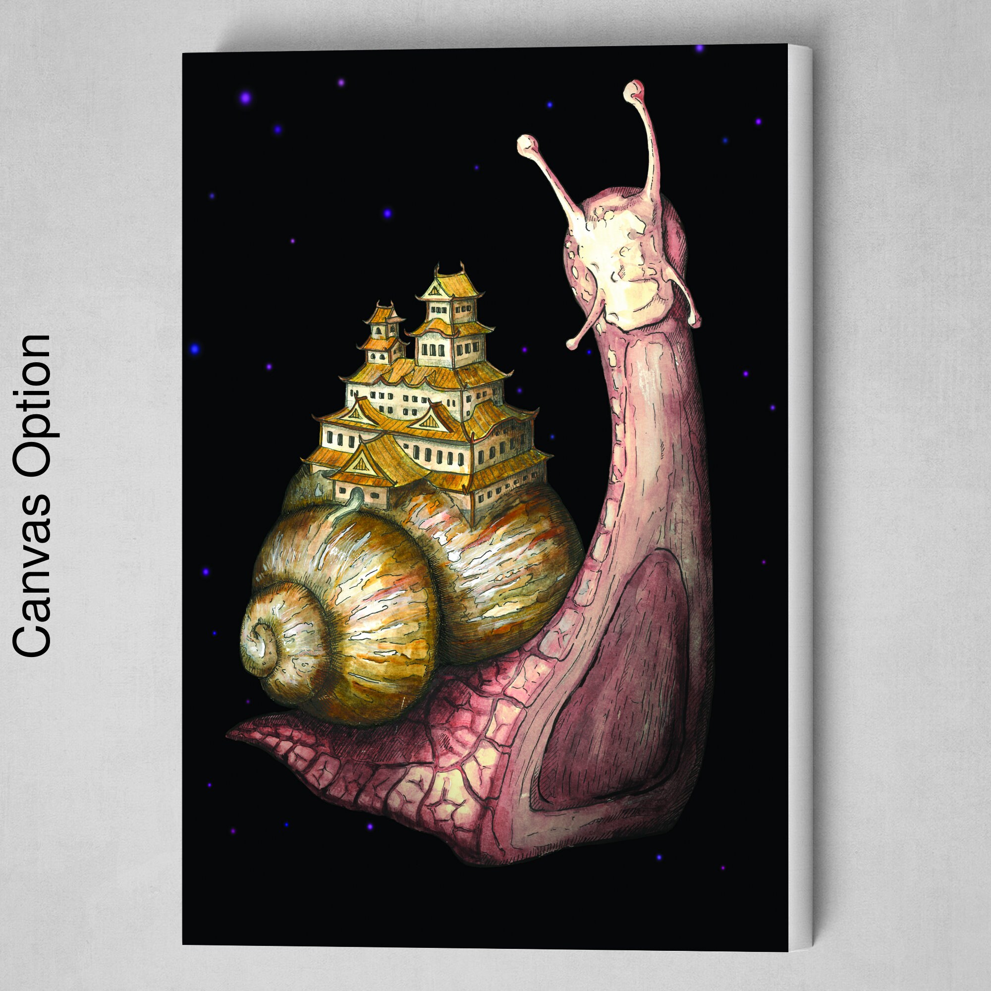 Surreal Snail With Tokyo Palace Wall Art Print - Etsy