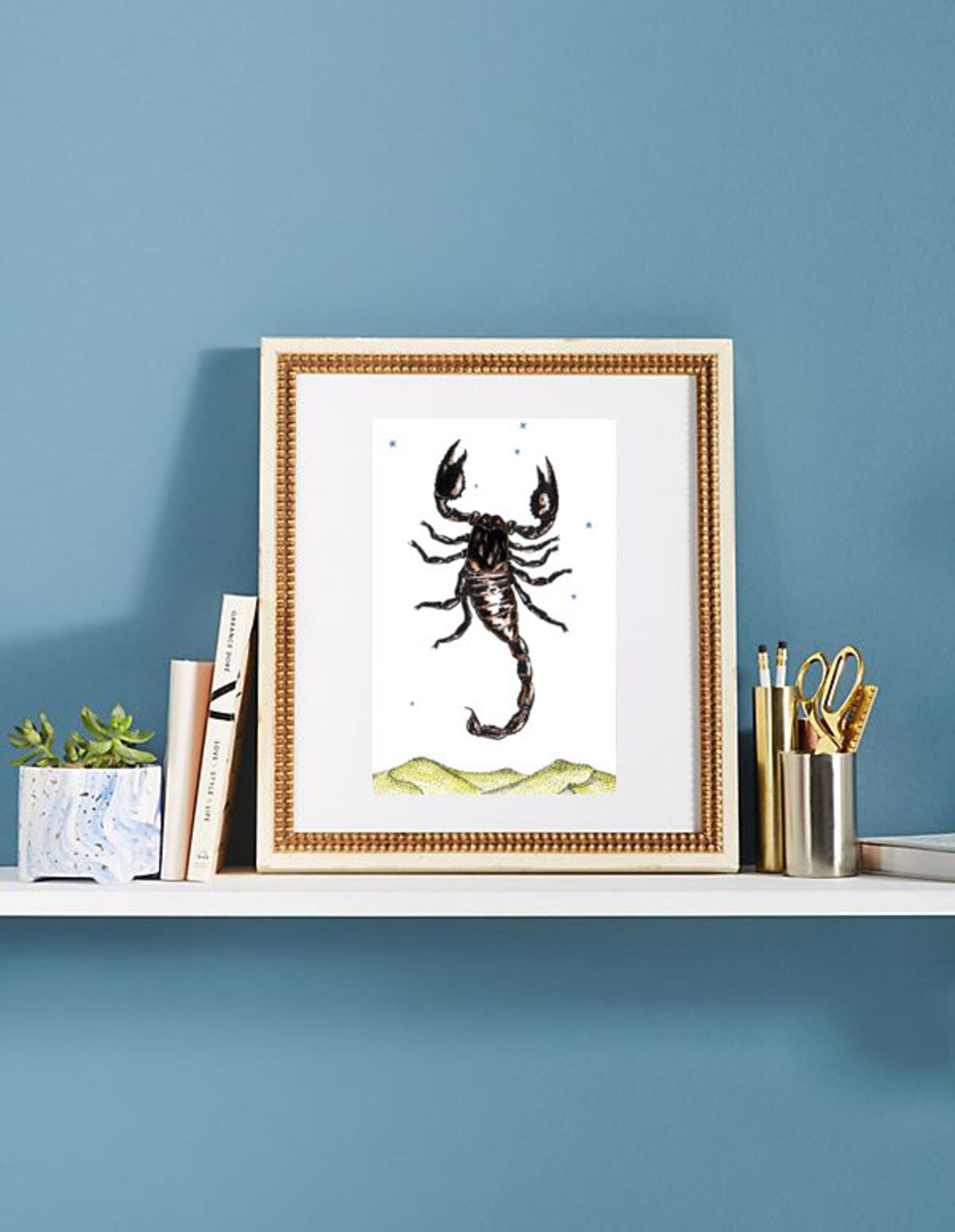 Scorpion Zodiac Sign Wall Art Print - Etsy