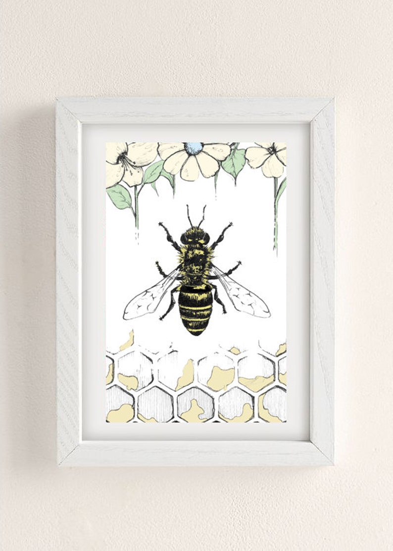 Rustic Honey Bee Wall Art Print, Honey Bee Art, Honey Bee Print, Honey ... Rustic Honey Bee Wall Art Print, Honey Bee Art, Honey Bee Print, Honey ...
