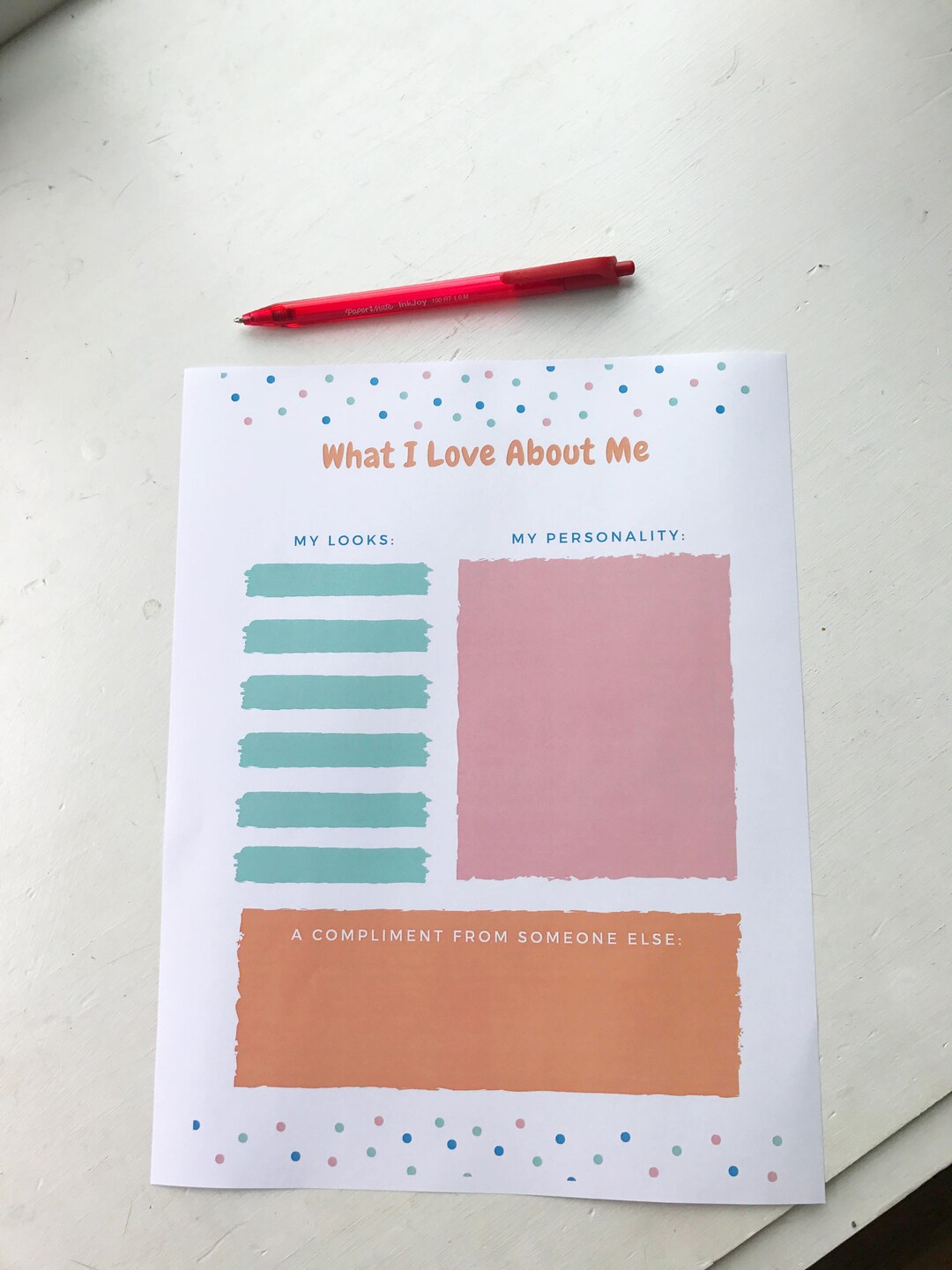 Self Love Journal Page - Etsy