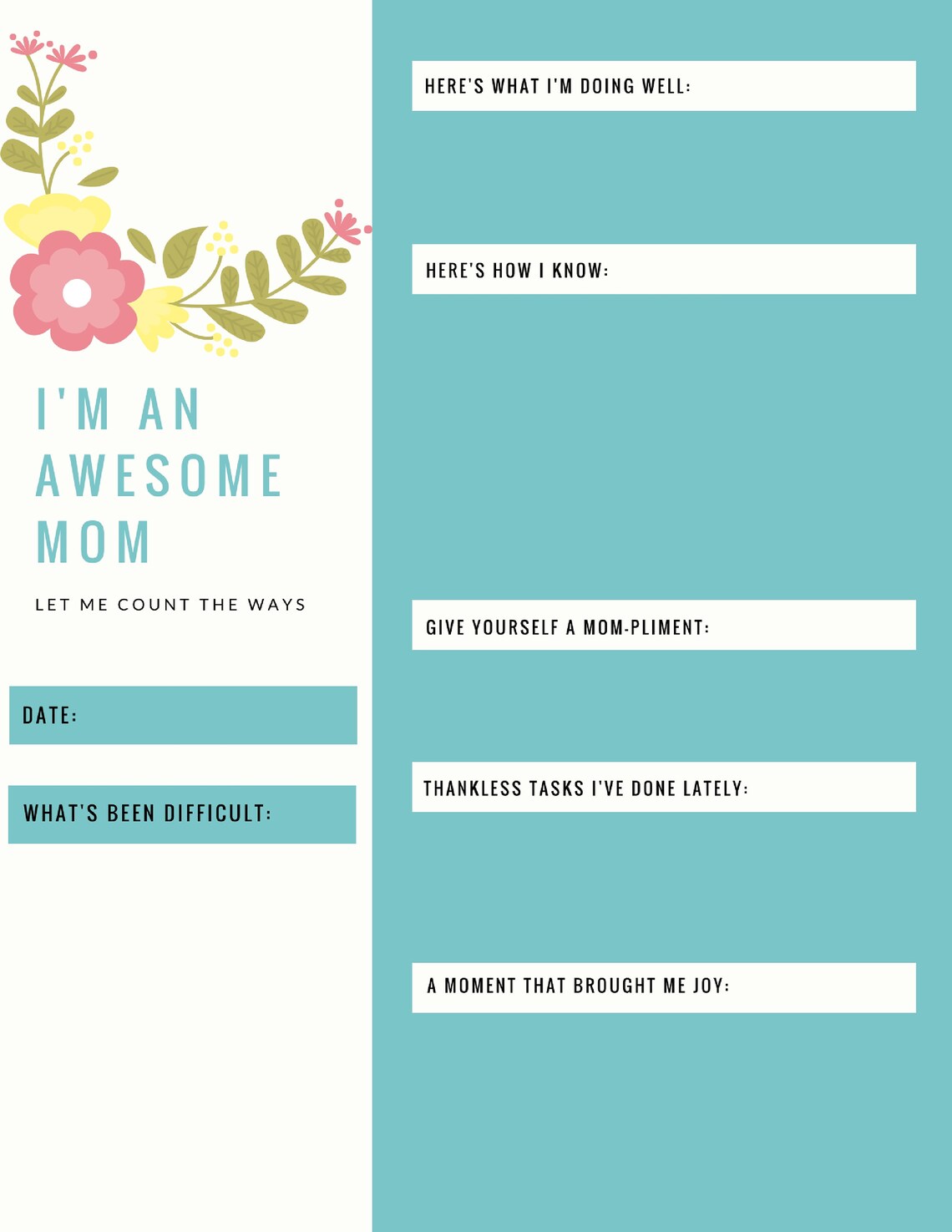 Awesome Mom Printable - Etsy