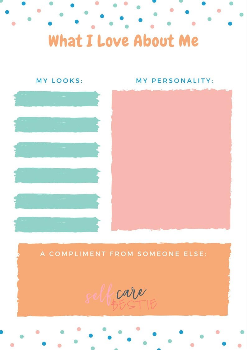 Self Love Journal Page - Etsy