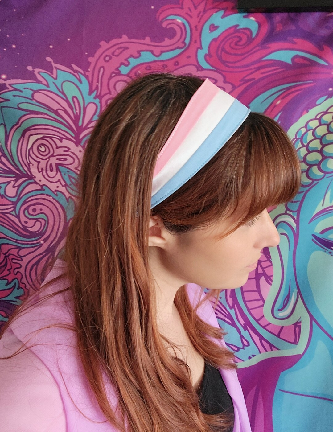 Pride Trans Transgender Flag Headband With Elastic, Reversable - Etsy
