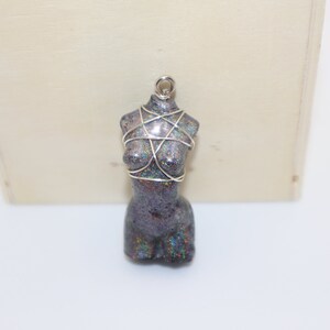 Holographic Wire Wrapped Womans Body Necklace 18 in Chain - Etsy