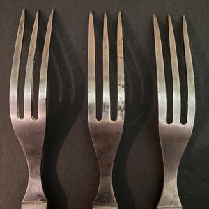 Antique Bone Handle Flatware Set I RARE Tulip Floral Inlay Design I ...