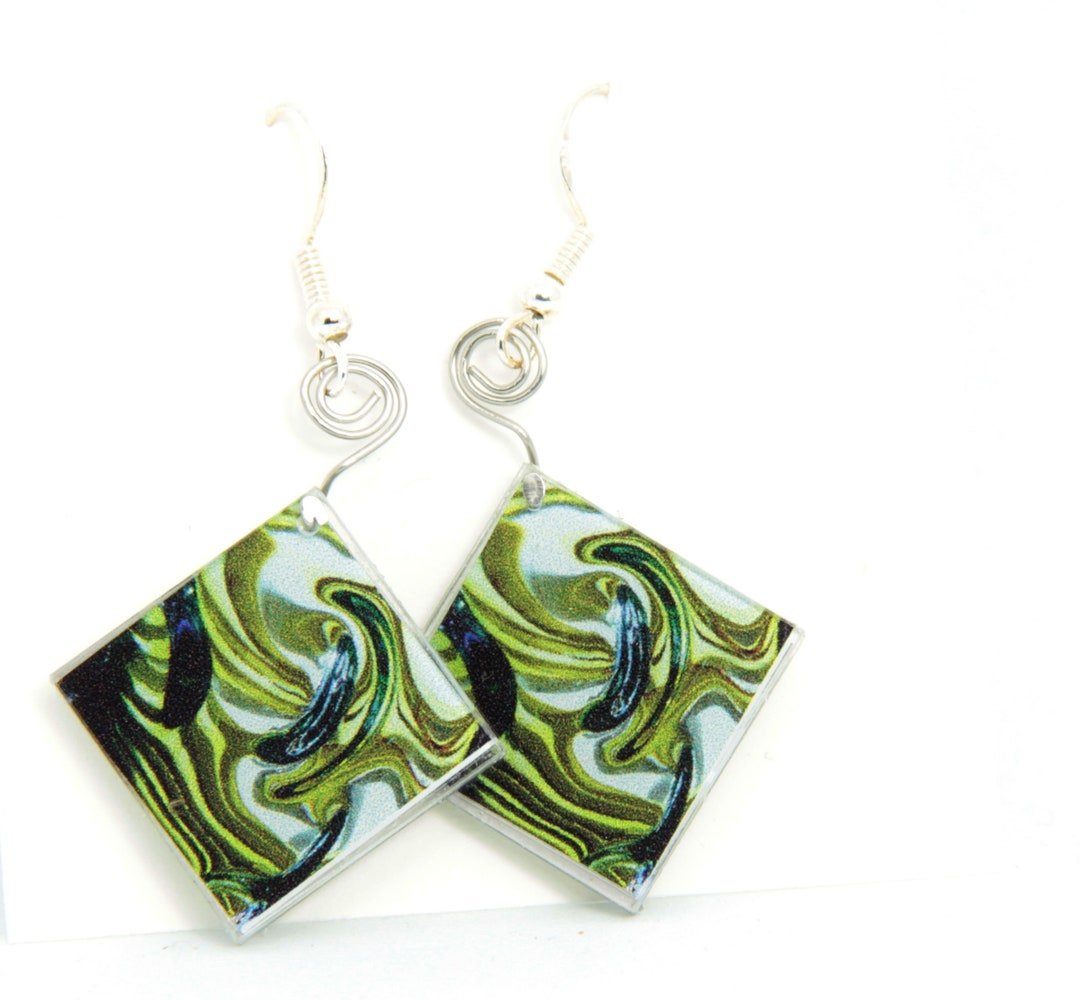 Wonder Light Square Acrylic Glass Earrings or Pendants Modern - Etsy