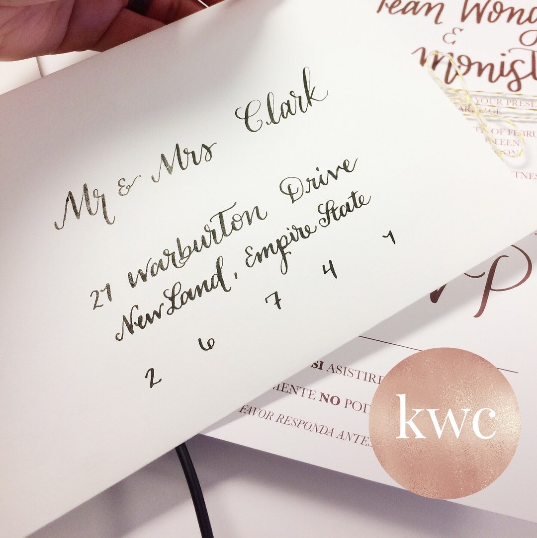 A7 Envelope Calligraphy Addressing Hand Lettered Envelope - Etsy