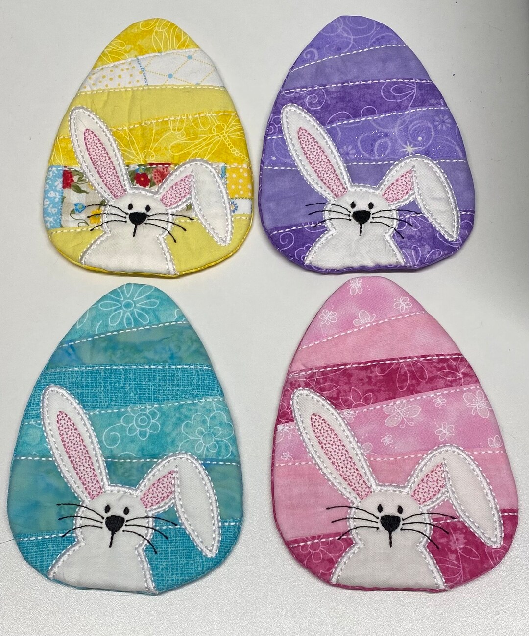 Easter Mug Rug; Quilted Coaster; Quilted Mug Rug; Quilted Gift; Easter ...