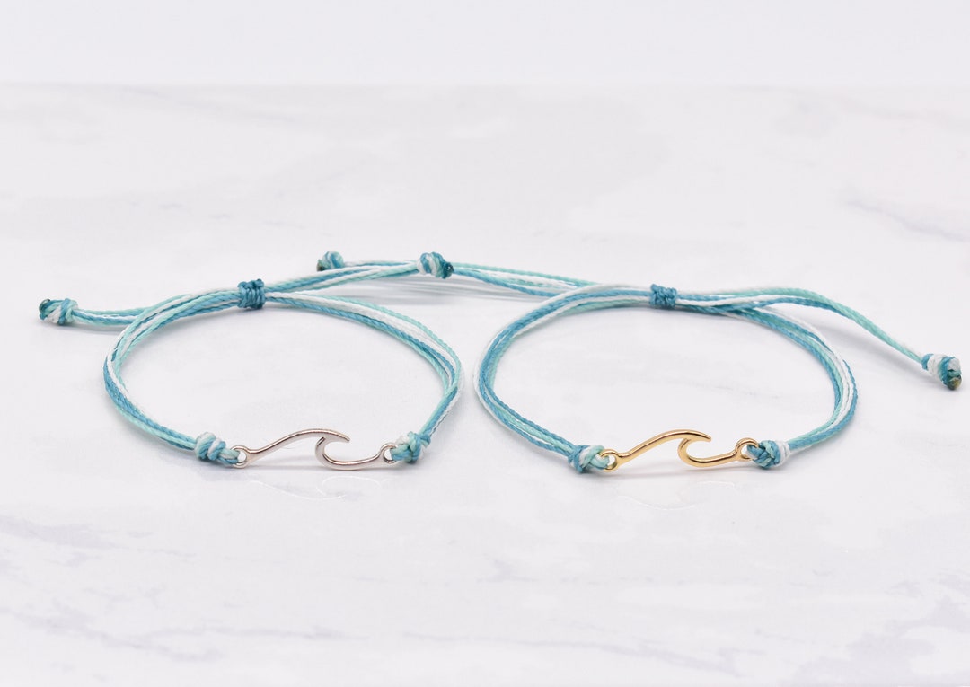 Wave Bracelet, Surfer Bracelet, Ocean Wave Bracelet, Ocean Lover Gift ...