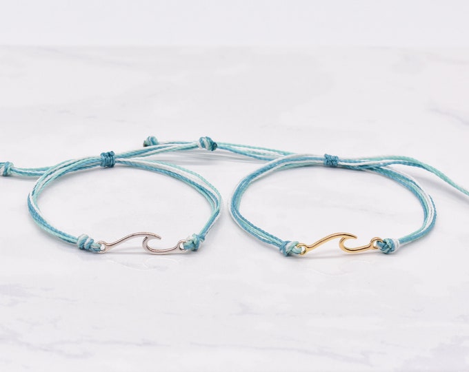 Wave Bracelet, Surfer Bracelet, Ocean Wave Bracelet, Ocean Lover Gift ...